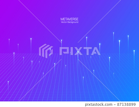 metaverse virtual artificial VR AR reality... - Stock Illustration ...
