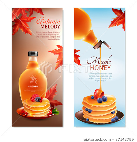 Maple Syrup Vertical Banners Set-插圖素材 [87142799] - PIXTA圖庫