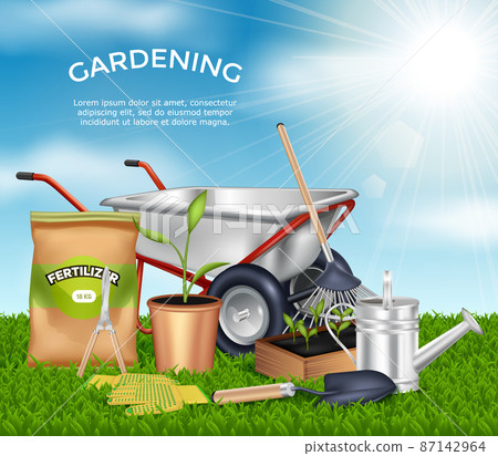 Gardening Tools Design Concept Set - Stock Illustration [87142964] - PIXTA