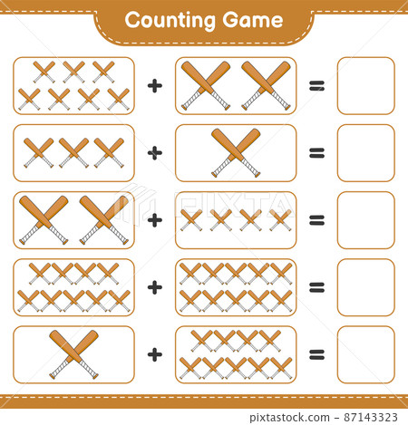 Count and match, count the number of Baseball... - Stock Illustration ...
