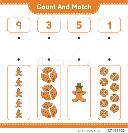 Count and match, count the number of Cookies,... - Stock Illustration ...