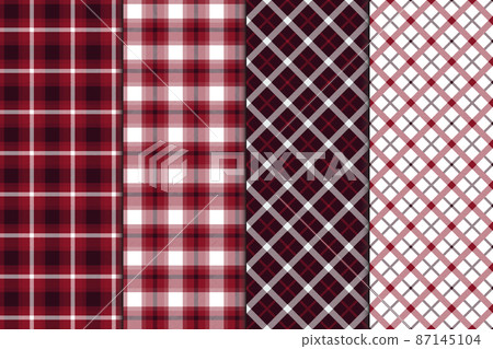 Cute plaid set 29-32 - Stock Illustration [87145104] - PIXTA