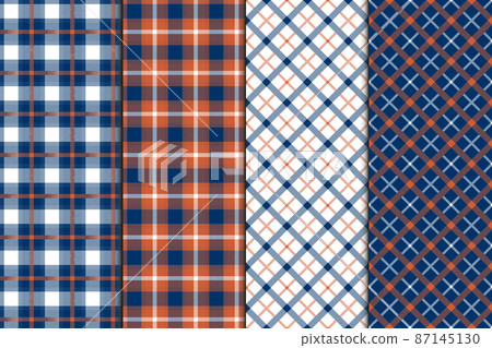 Cute plaid set 33-36 - Stock Illustration [87145130] - PIXTA