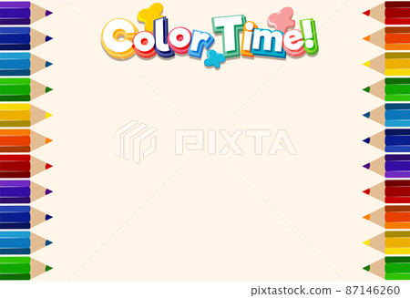 Cute blank color border for worksheet-插圖素材 [87146260] - PIXTA圖庫