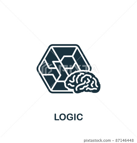 Logic icon. Monochrome simple icon for... - Stock Illustration ...