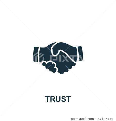 Trust icon. Monochrome simple icon for...-插圖素材 [87146450] - PIXTA圖庫