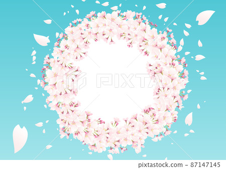 Cherry tree circle - Stock Illustration [87147145] - PIXTA