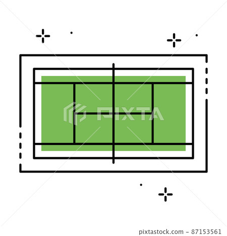 Isolated aerial view of a tennis field Vector - Stock Illustration ...