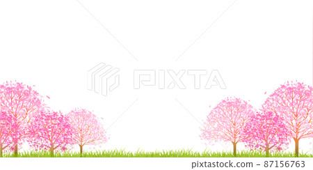 Sakura spring flower background - Stock Illustration [87156763] - PIXTA