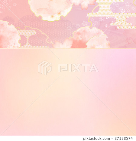 Pink Japanese background - Stock Illustration [87158574] - PIXTA