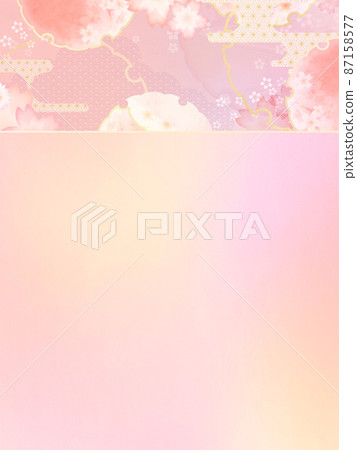 Pink Japanese background - Stock Illustration [87158577] - PIXTA