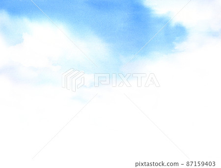Sky drawing with transparent watercolor - Stock Illustration [87159403 ...