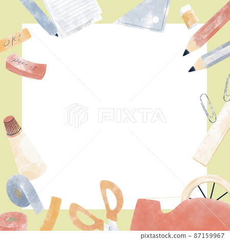 Square stationery layout background watercolor... - Stock Illustration ...