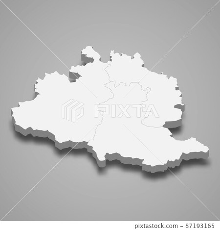 3d isometric map of Ariege is a department in... - Stock Illustration ...