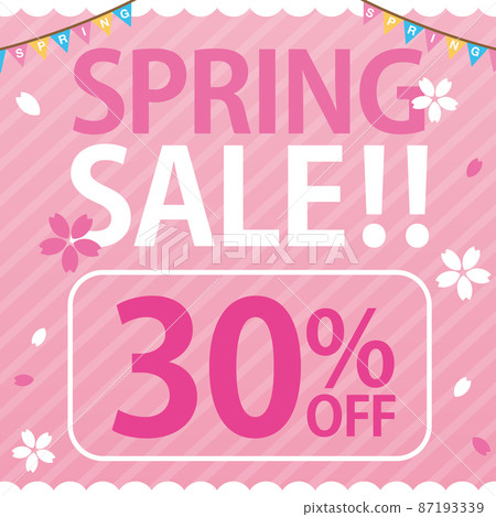 Spring Sale SNS Square Banner 30% OFF - Stock Illustration [87193339 ...