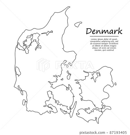 Simple Denmark Map