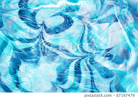 Water wave blue abstract Japanese paper background - Stock Illustration ...