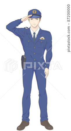 Salute police officer - Stock Illustration [87200000] - PIXTA