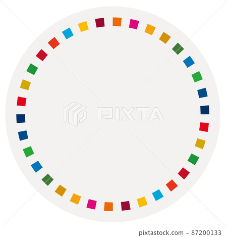 Round title frame using 17 colors of SDGs 15 - Stock Illustration ...
