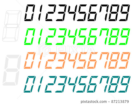 Digital number - Stock Illustration [87213879] - PIXTA