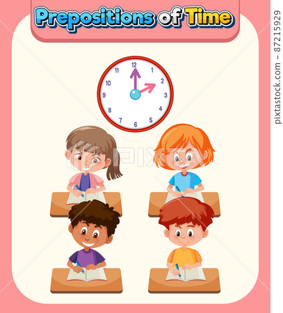 Preposition of time poster design - Stock Illustration [87215929] - PIXTA