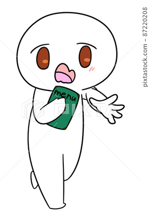 Characters who are impatient with a menu - Stock Illustration [87220208 ...