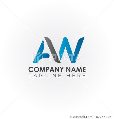 Initial AW letter Logo Design vector Template.... - Stock Illustration ...