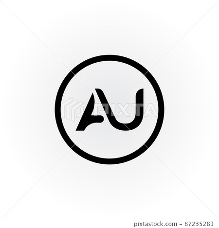 Initial AU letter Logo Design vector Template.... - Stock Illustration ...