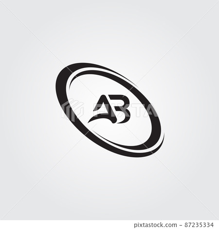 Ab Letter Logo Ab Modern Letter Logo Design With Swoosh Vector Image