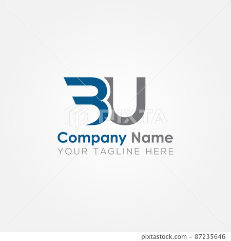 Initial BU Letter Logo With Creative Modern... - Stock Illustration ...