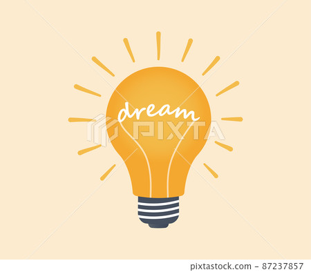 Dream concept. Lightbulb symbol. Light bulb...-插圖素材 [87237857] - PIXTA圖庫