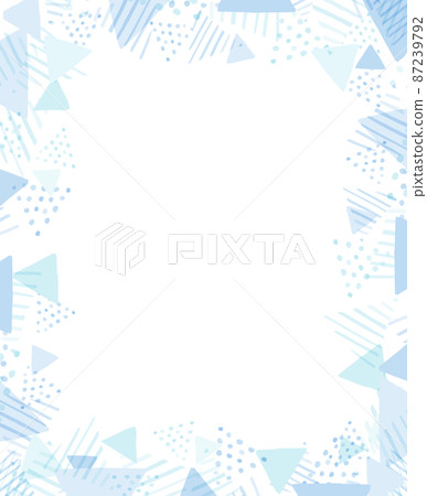 A refreshing blue triangular frame - Stock Illustration [87239792] - PIXTA