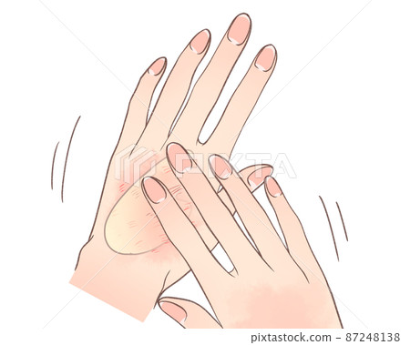 Hand painting hand - Stock Illustration [87248138] - PIXTA