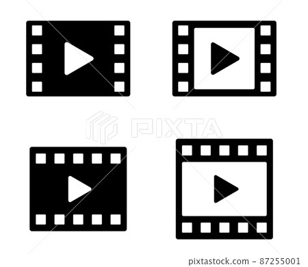 Movie film icon material set - Stock Illustration [87255001] - PIXTA