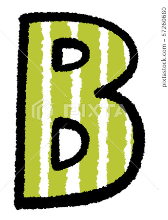 Simple and pop alphabet capital letter B ornament - Stock Illustration ...