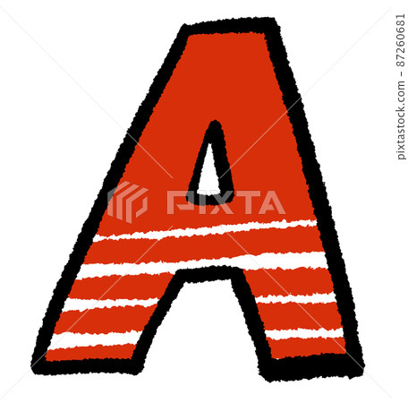 Simple and pop alphabet capital letter A... - Stock Illustration ...