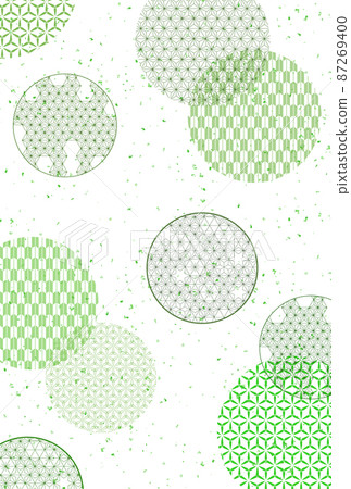 Fresh green Japanese pattern Japanese paper... - Stock Illustration ...
