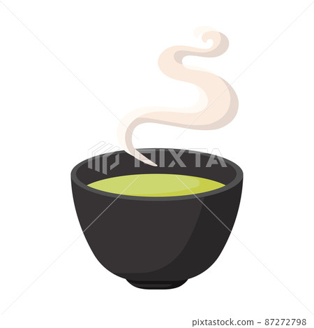 Asian style tea cup and hot tea cartoon vector...-插圖素材 [87272798] - PIXTA圖庫