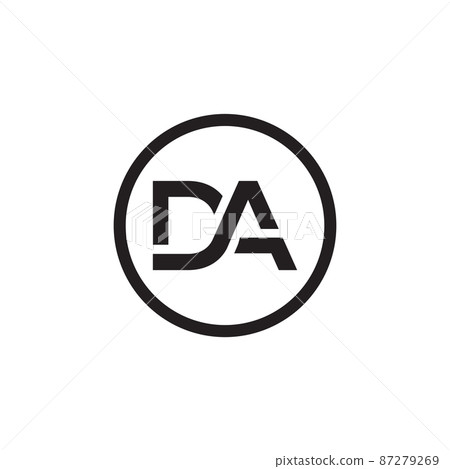 Initial DA Letter Logo Design With Creative... - Stock Illustration ...