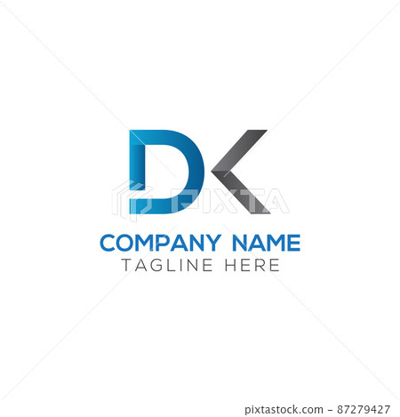 Initial DK Letter Logo Design With Creative... - Stock Illustration [87279427] - PIXTA