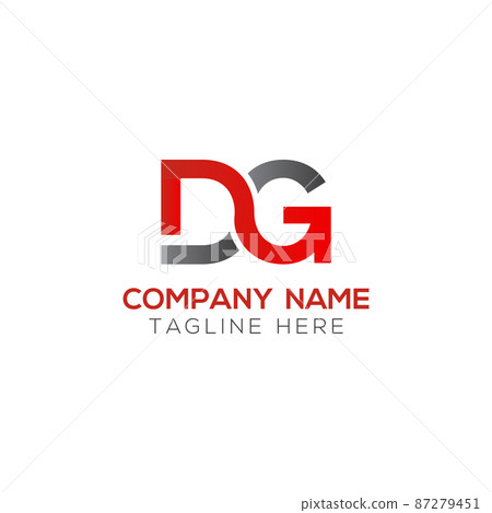 Initial DG Letter Logo Design With Creative... - Stock Illustration ...