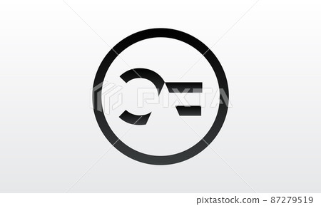 Initial CF Letter Logo With Creative Modern... - Stock Illustration ...