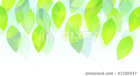 Fresh green leaves Japanese pattern background - Stock Illustration ...