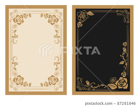 Rose decoration frame - Stock Illustration [87281846] - PIXTA