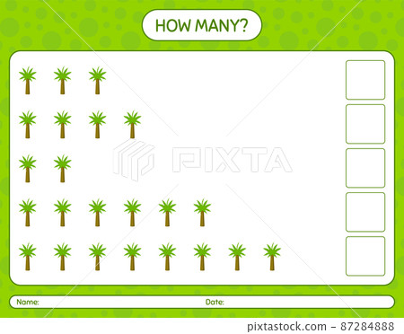 How many counting game with palm tree.... - Stock Illustration ...