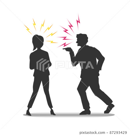 Silhouette of a quarrel - Stock Illustration [87293429] - PIXTA
