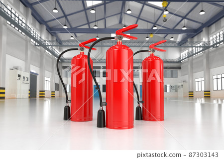 Fire extinguisher in factory - Stock Illustration [87303143] - PIXTA