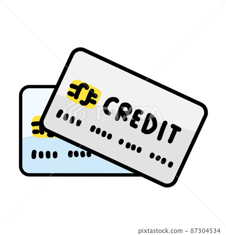 Simple illustration of credit card - Stock Illustration [87304534] - PIXTA