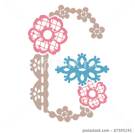 Design letters inspired by antique lace. "G".... - Stock Illustration ...