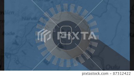 Image of changing numbers over map - Stock Illustration [87312422] - PIXTA